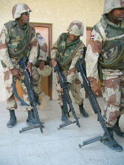 Dominican Troopers Prepare Their Rifles Military Editorial Stock Photo ...