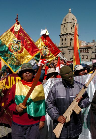 Residents Bolivian City El Alto Armed Editorial Stock Photo - Stock ...