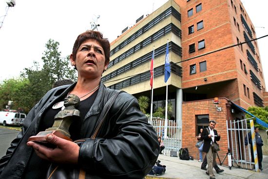 Follower Former Chilean Dictator Augusto Pinochet Editorial Stock Photo ...