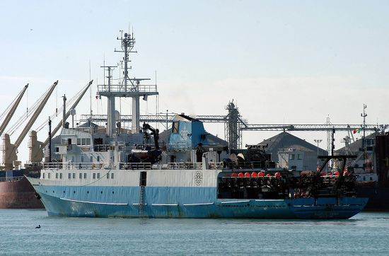 Us Ship Maurice Ewing Leaves Progreso Editorial Stock Photo - Stock ...