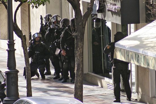 Members Geo Spanish Special Police Unit Editorial Stock Photo - Stock ...