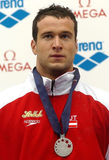 Austrian Marcus Rogan Celebrates On Podium Editorial Stock Photo ...