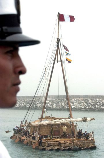 Tangaroa Balsa Raft Sets Sail Off Editorial Stock Photo - Stock Image ...