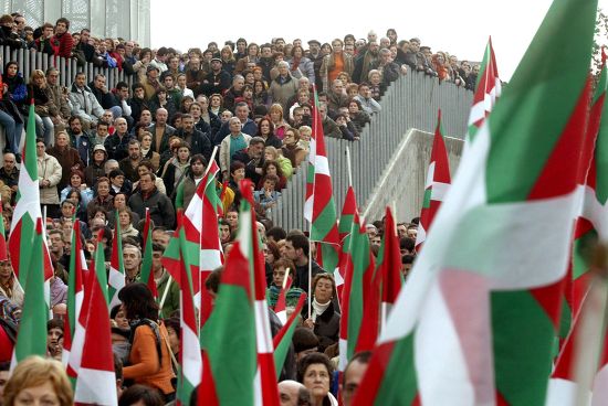 Dozens Basque Flags Seen During Rally Editorial Stock Photo - Stock ...