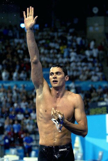 Russian Swimmer Alexander Popov Waves Crowd Editorial Stock Photo ...
