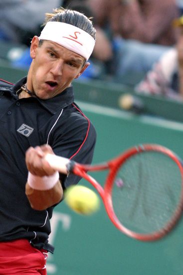 Austrian Tennis Player Jurgen Melzer Returns Editorial Stock Photo ...