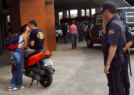 Police Watch Young Couple Kissing They Editorial Stock Photo - Stock ...
