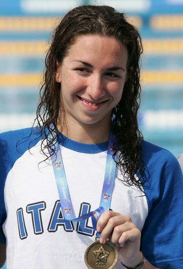 Italian Giulia Fabbri Poses On Podium Editorial Stock Photo - Stock ...