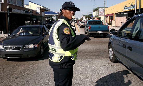 Most Traffic Signals Inoperable Miami Policewoman Editorial Stock Photo ...