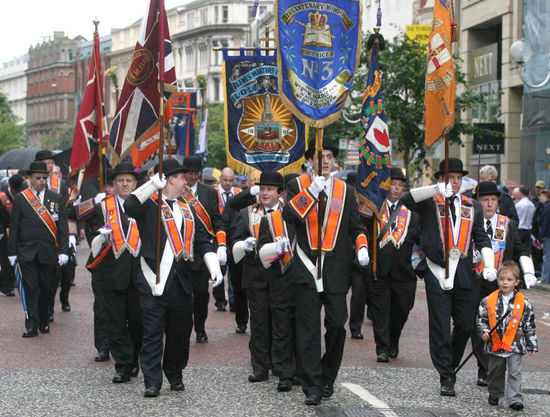 Protestant Orangemen March North Belfast Northern Editorial Stock Photo ...