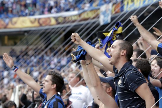Inter Milan Fans Cheer Before Uefa Editorial Stock Photo - Stock Image ...
