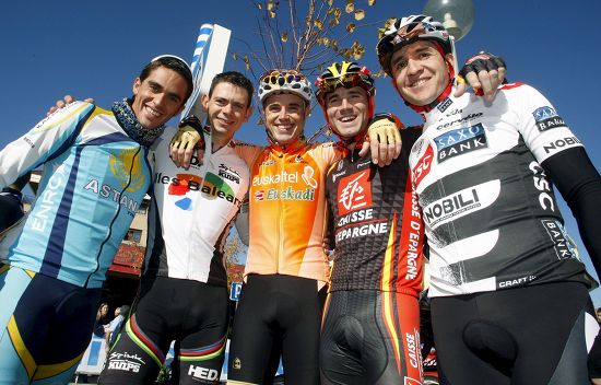 Left Right Spanish Riders Alberto Contador Editorial Stock Photo ...