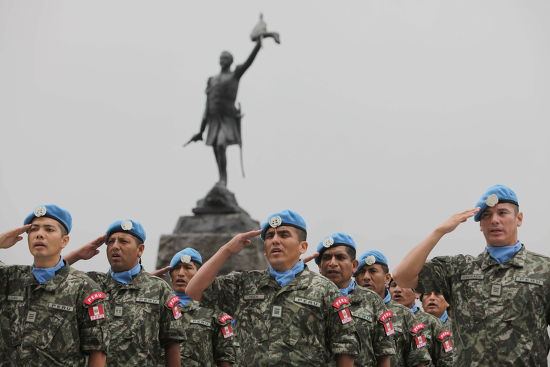 Contingent 216 Peruvian Blue Beret Soldiers Editorial Stock Photo ...