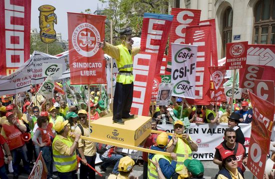 Spanish Postal Service Workers Correos Shout Editorial Stock Photo ...