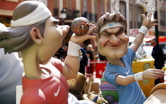 Two Ninots Depicting Spanish Tennis Player Editorial Stock Photo ...