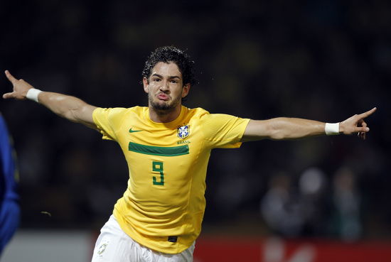 Brazils Alexandre Pato Celebrates His Goal Editorial Stock Photo ...