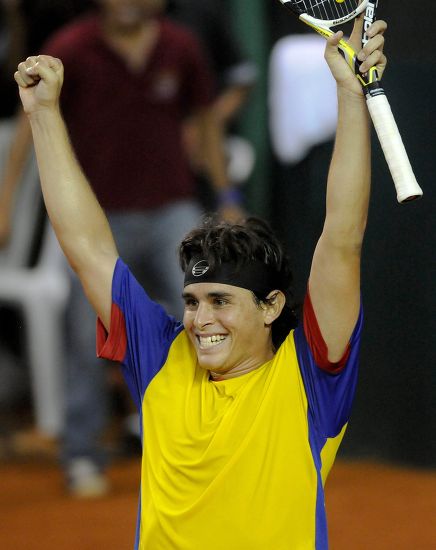 Ecuadors Number Two Ivan Endara Celebrates Editorial Stock Photo ...
