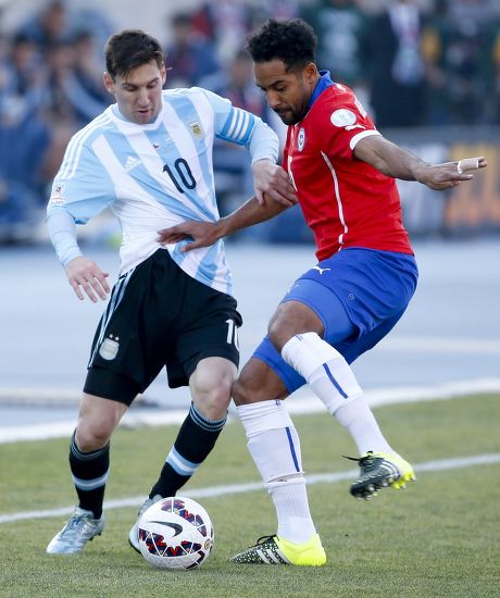 Argentinian Striker Lionel Messi L Chilean Editorial Stock Photo ...