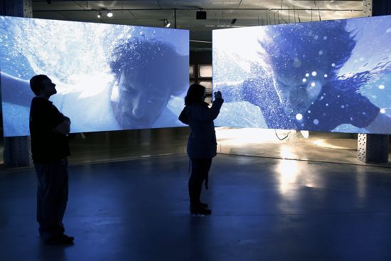 Visitors Stand One Installations Julio Verne Editorial Stock Photo ...