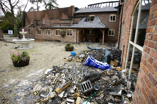 Fire Damaged Osbaston House Editorial Stock Photo - Stock Image ...