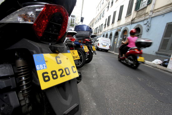 Motorbikes Gibraltar Number Plates Gibraltar On Editorial Stock Photo ...