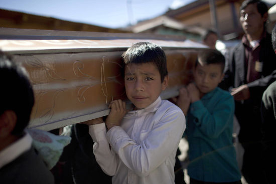 Several Children Carry Coffin During Funeral Editorial Stock Photo ...