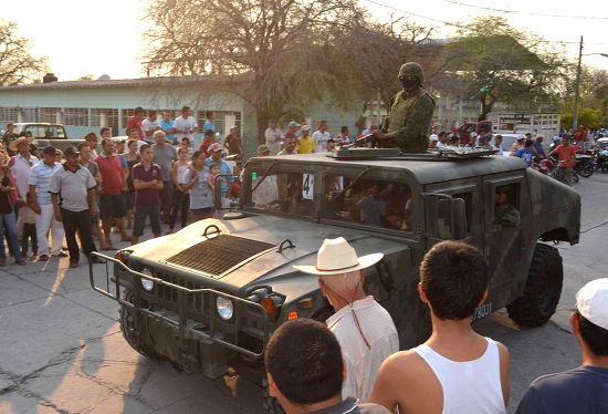 Mexican Soldiers Enter Armored Vehicles Village Editorial Stock Photo ...