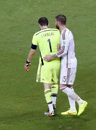 Sergio Ramos Spain R Comforts Goalkeeper Editorial Stock Photo - Stock ...