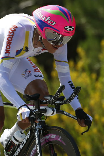 Colombian Cyclist Winner Anacona Action During Editorial Stock Photo ...