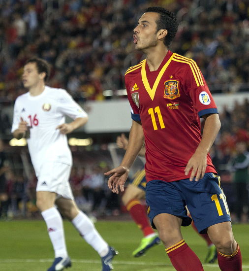 Spains National Team Striker Pedro Rodriguez Editorial Stock Photo ...