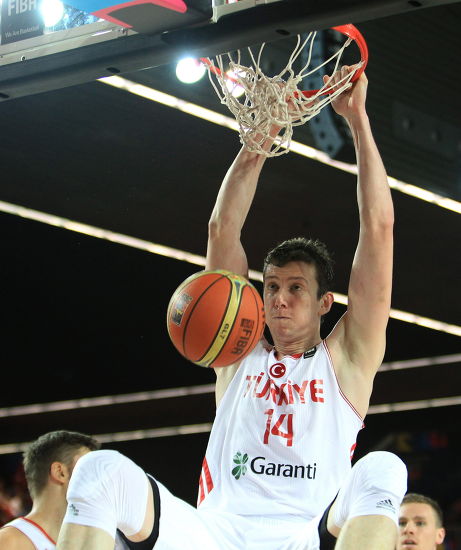Turkish Player Omer Asik Scores Basket Editorial Stock Photo - Stock ...