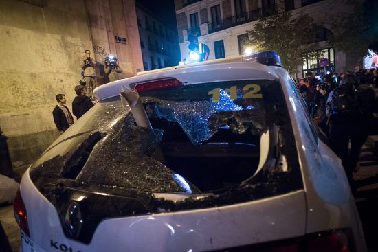 View Broken Rear Window Police Car Editorial Stock Photo - Stock Image ...