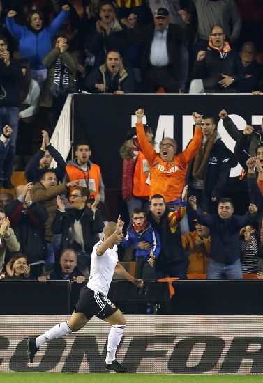 Valencia Fcs Argelian Midfielder Sofiane Feghouli Editorial Stock Photo ...