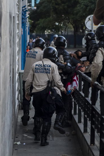 Bolivarian National Police Pnb Agents Detain Editorial Stock Photo ...