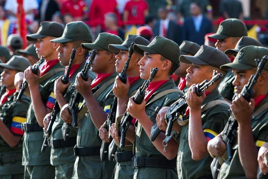 Soldiers Venezuelan Army Seen During Ceremony Editorial Stock Photo ...