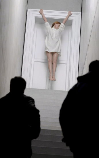 Vistors Look Nameless Work Italian Artist Editorial Stock Photo - Stock ...