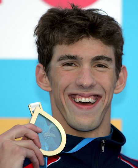 Usas Michael Phelps Poses On Victory Editorial Stock Photo - Stock ...