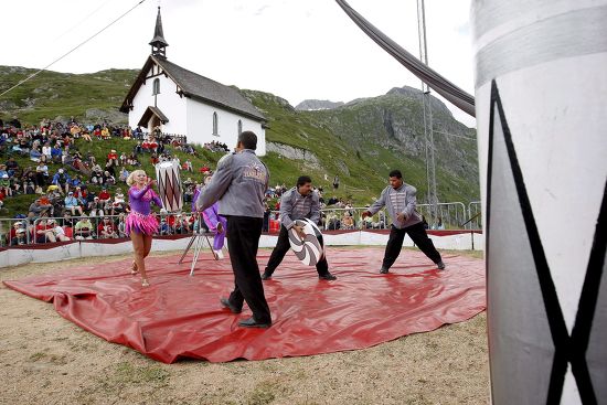 Spectators Watch Performance Openair Circus Harlekin Editorial Stock ...