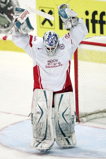 Denmarks Goaltender Patrick Galbraith Jubilates After Editorial Stock ...