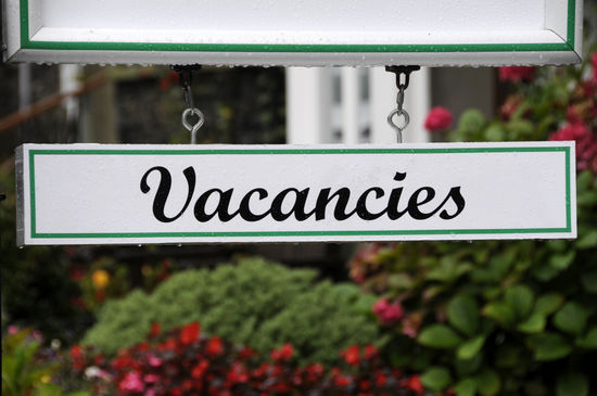Vacancies Sign Windows Bed Breakfast Guest Editorial Stock Photo ...