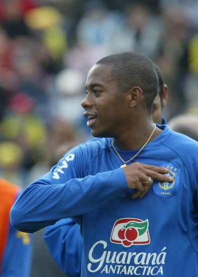 Brazils National Soccer Player Robinho Gestures Editorial Stock Photo ...
