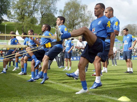Brazils National Soccer Players Train Elastics Editorial Stock Photo ...