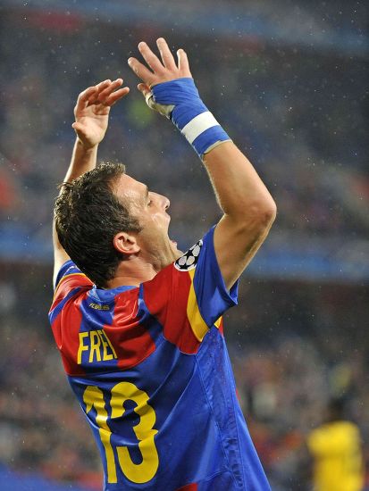 Basels Captain Alexander Frei Reacts After Editorial Stock Photo ...