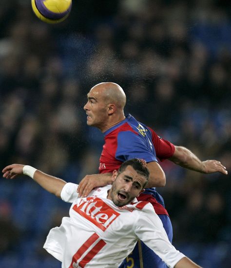 Basels Daniel Majstorovic Top Goes Header Editorial Stock Photo - Stock ...