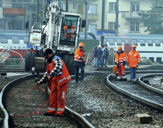 Rescue Workers Repair Heavely Damaged Tracks Editorial Stock Photo ...