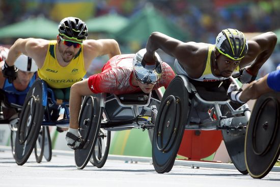 Lr Australias Kurt Fearnley Switzerlands Marcel Editorial Stock Photo ...