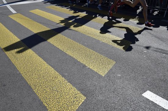 Shadow Athletes Seen Mens Marathon City Editorial Stock Photo - Stock ...