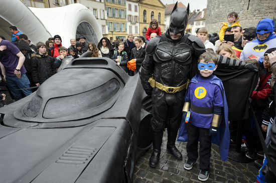 Man Child Disguised Batman Robin Stand Editorial Stock Photo - Stock ...