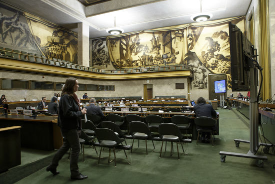 Interior View Council Chamber European Headquarters Editorial Stock ...