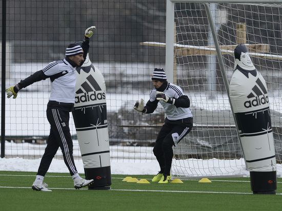 Basels Goalkeepers Germano Vailati Left Yann Editorial Stock Photo ...